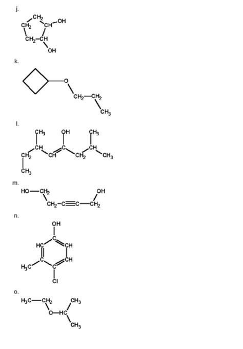 solved 1 name the following molecules 1 mark each 15