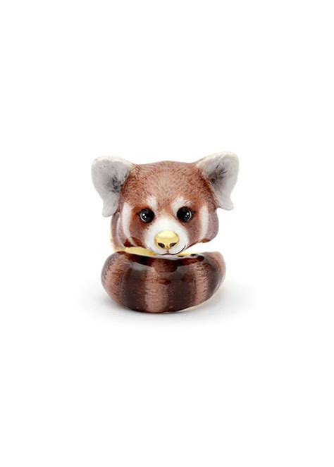 Raph Red Panda Ring Handcrafted Enamel Red Panda Ring