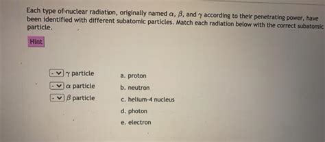 Solved Nuclear Radioactivity Produces Three Main Types Of Chegg