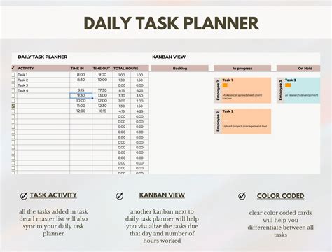 Kanban Board Excel Spreadsheet Task Priority Tracker Employee Etsy