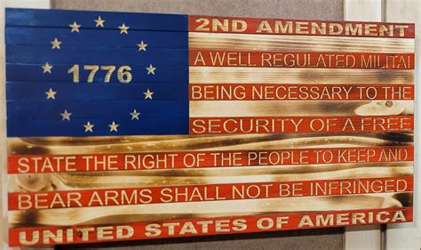 Rustic 2nd Amendment American Flag Wooden American Flag American Flag