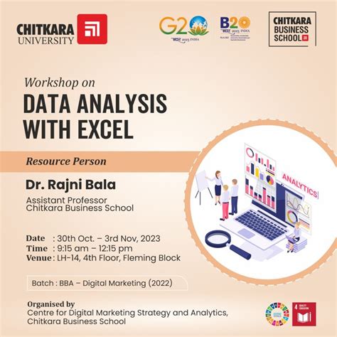 Dataanalysis Excel Workshop Transformativelearning Chitkarauniversity Chitkarau Learning