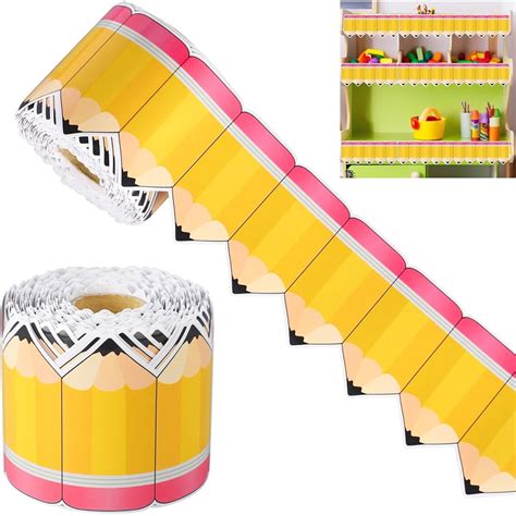 Tutuviw 59 Ft Pencil Classroom Bulletin Border Rollcolored Pencils