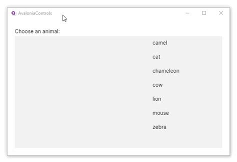 List Box Avalonia Docs