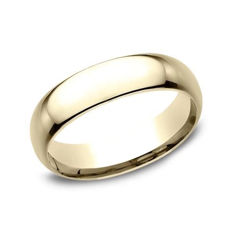 10k Yellow Gold 6mm Comfort Fit Plain Wedding Band Reeds Jewelers