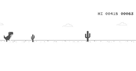 T Rex Dinosaur Zagraj w grę offline przeglądarki Chrome