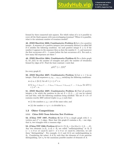 100 Combinatorics Problems With Solutions Pdf