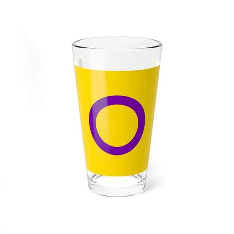 Intersex Pride Flag Pint Glass 16oz Shop Unique Drinkware At