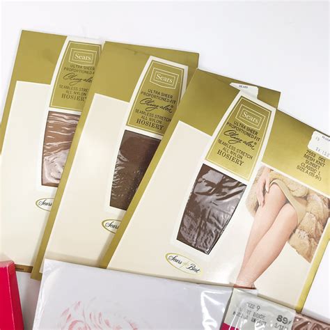 Vintage Nylon Stockings 16 Packages Garter Hosiery Nylons Pairs Boxed