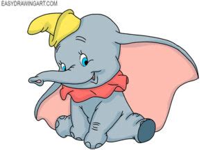 How To Draw Dumbo Easy Step By Step Tutorial