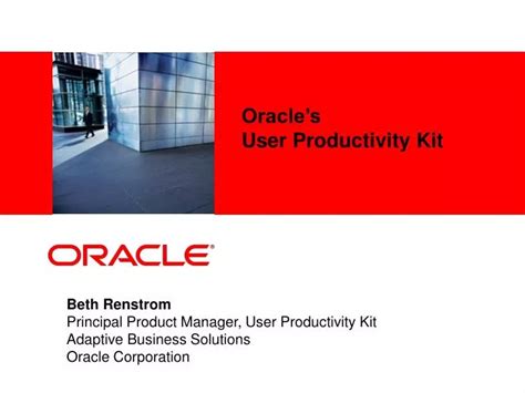 Ppt Oracles User Productivity Kit Powerpoint Presentation Free