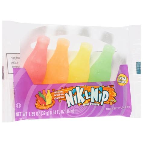 Nik L Nip Mini Drinks 4pk 39g Wicked Sweets And Lollies