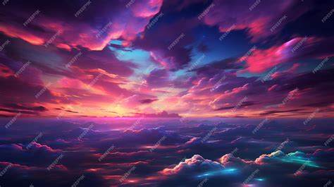 Premium Ai Image Professional Photography Of Pattern Of Synthwave Clouds