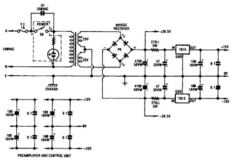 Twin Audio Amplifier Power Supply Circuit Diagram Circuit Diagrams Free