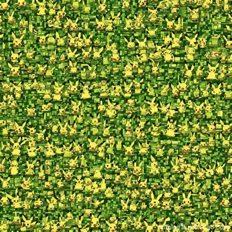 Green Pikachu Bitmap Stable Diffusion Online