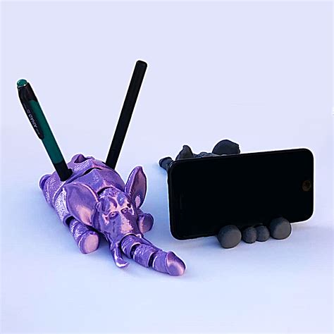 Stl File Articulated Dicky Elephant Mobile Pen Holder・model To Download