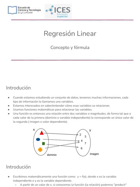 Regresión Linear Pdf Mínimos Cuadrados Regresión Lineal