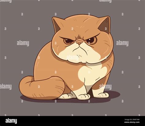 An Angry Russian Cat Vector Illustration Stock Vector Image And Art Alamy