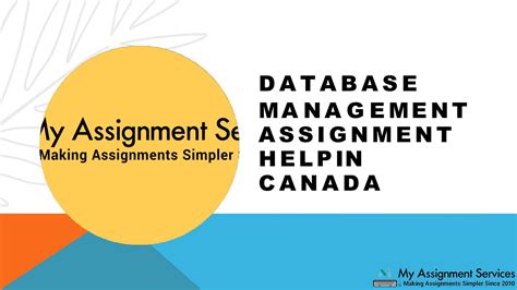 Database Management Assignment Help In Canada Also Available Online