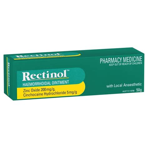 Rectinol Haemorrhoidal Ointment 50g Healthylife