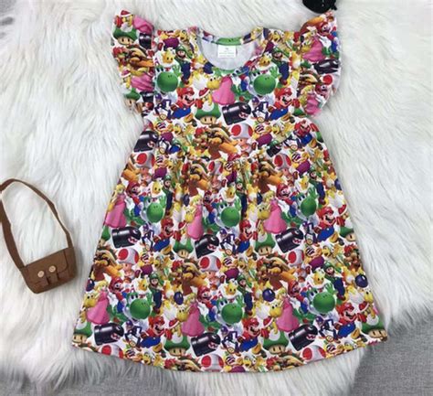 Super Mario Flutter Sleeves Dress Tilly S Boutique