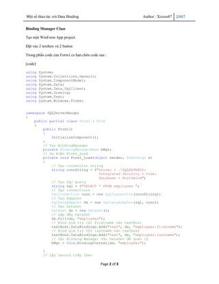 Cach Su Dung Databinding DOCX