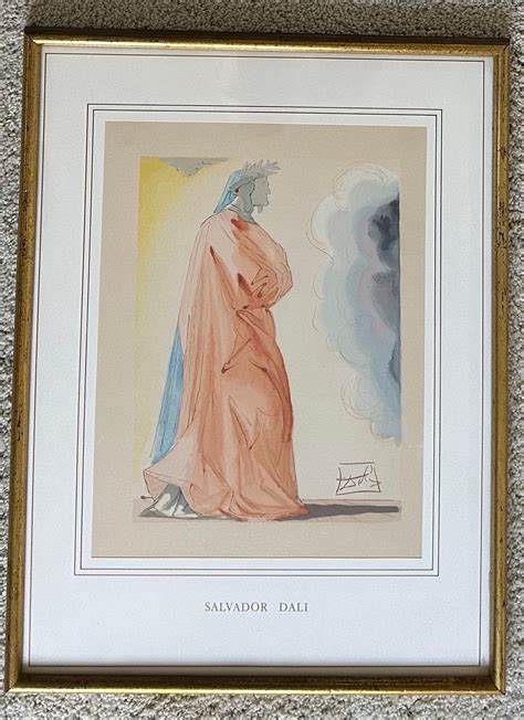 Pair Of Woodblock Prints From Divine Comedy Series By Salvador Dali For