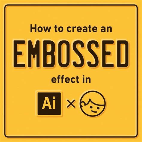 How To Create An Embossed Effect In Adobe Illustrator Illustrator Tutorials Logo Design