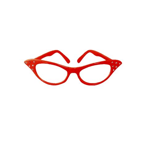 Red Cat Eye Glasses With Rhinestones Hey Viv 50s Style