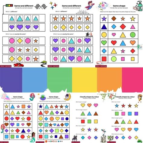 Sorting And Classifying Worksheets For Kindergarten Math By Shoto Learning