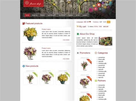 HTML CSS Templates For Free Downloading Flower Shop Free HTML Templates Free CSS Templates