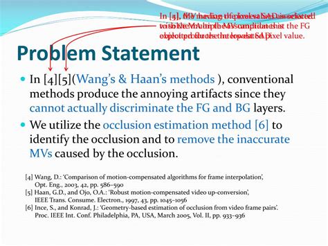 Ppt Enhanced Motion Compensated Frame Interpolation Using Object Layer Inference Powerpoint