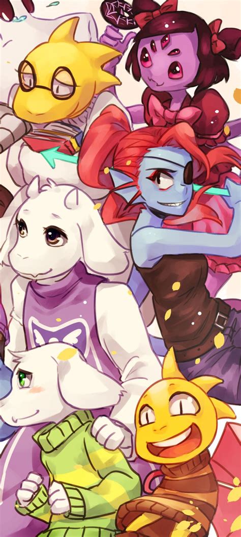 Papel De Parede De Telefone De Personagens De Undertale Design De