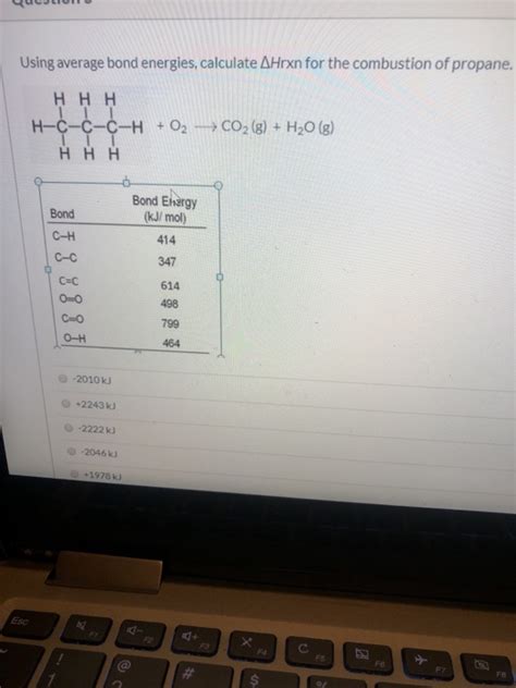Solved Cucjciun Using Average Bond Energies Calculate Ahrxn