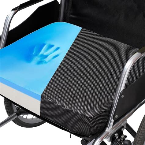 Aoibox Gel Infused Memory Foam Wheelchair Seat Cushion 18 X 16 X 3 Inch