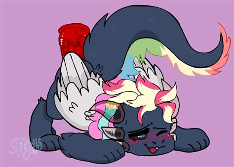 Rule 34 All Fours Ambiguous Gender Animated Black Sclera Blue Eyes