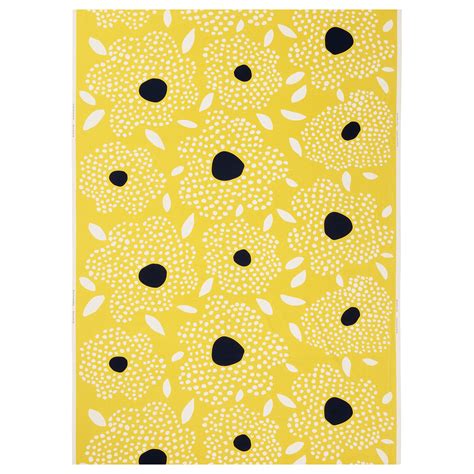 Buskopuntia Pre Cut Fabric Yellow Black White Dot Pattern 150x300 Cm