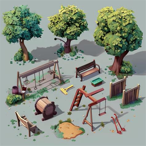 2d Yard Asset Premium Ai Generated Image
