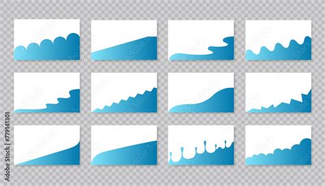 Set Of Angular Abstract Design Separator Header And Border For Website
