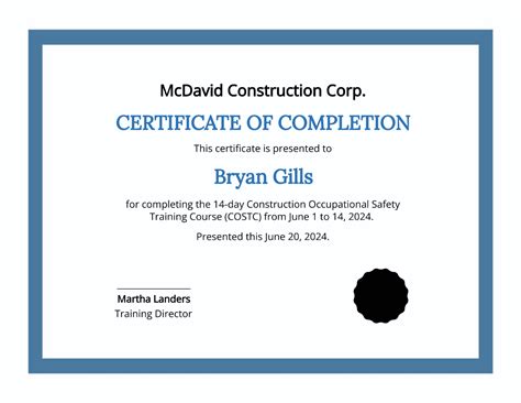 Free Training Certificate Edit Online And Download