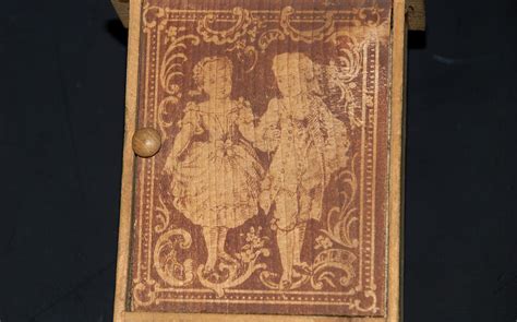 Antique Doll House Vertico With Imprint Rococo Period Couple At 1900