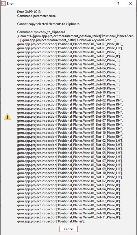 Cannot Copy Clusters In Gom 3d Inspection And Mesh Editing Zeiss