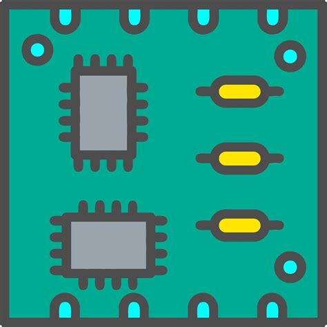 Pcb Board Vector Icon 15557790 Vector Art At Vecteezy