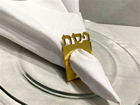 Acrylic Passover Napkin Ring Pesach Napkin Holder Napkin Ring For Pesach Seder Passover
