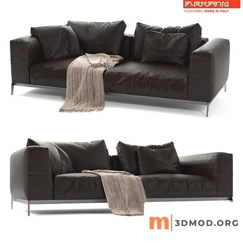 Flexform Leather Sofa Ettore
