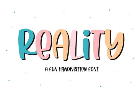 Reality Font Fun Handwritten Font Cricut Font Quirky Font Etsy