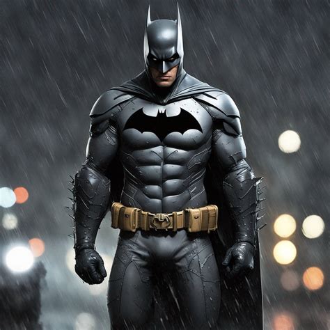 Create Batman In The Rain With A Dark Grey Batsuit By Kramertwin36 On
