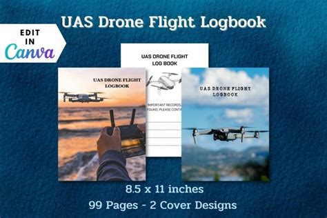 Uas Drone Flight Logbook Canva Template