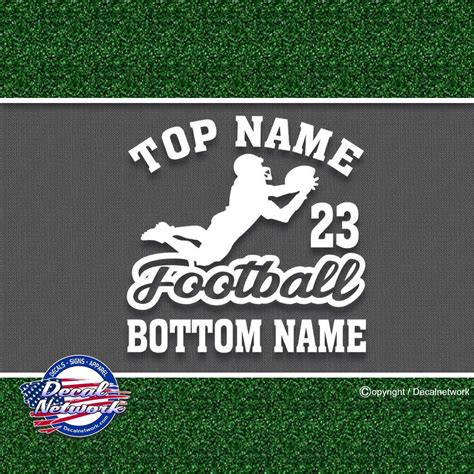 Football Window Decal Personalized Player Sports Team Sticker 5 5x 5 5