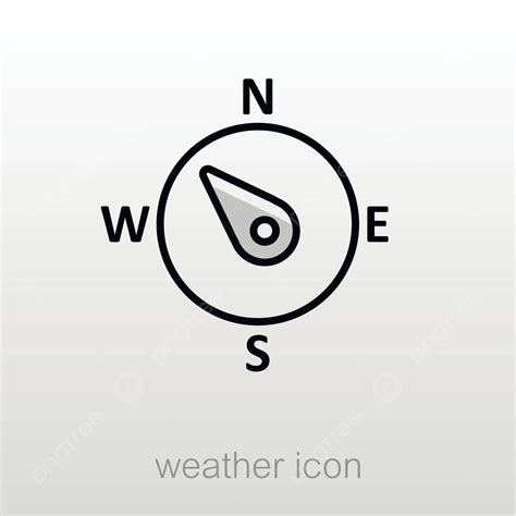 Compass Wind Rose Icon Meteorology Weather West Nautical Marine Vector West Nautical Marine